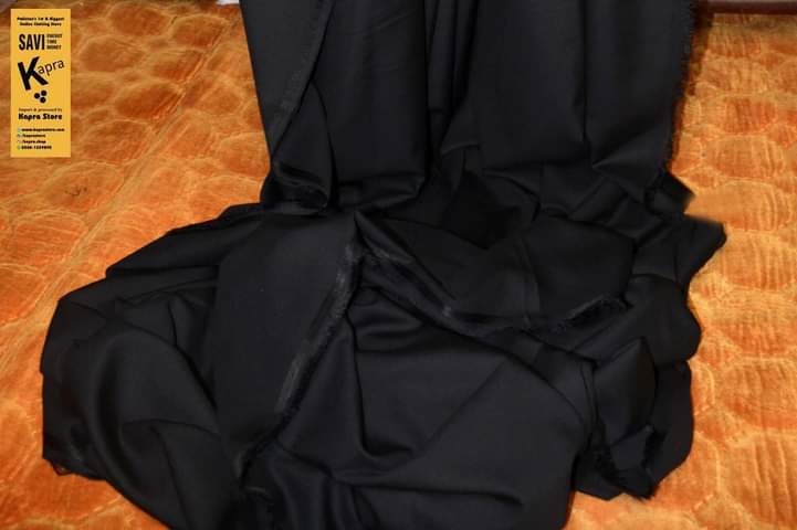 Pure Jet Black Suit Of Washing Wear Unstitched Fabric For Men ...