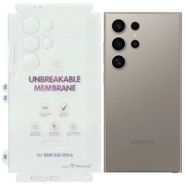 Samsung Galaxy S24 Ultra Back & Front Unbreakable Membrane Sheet ...