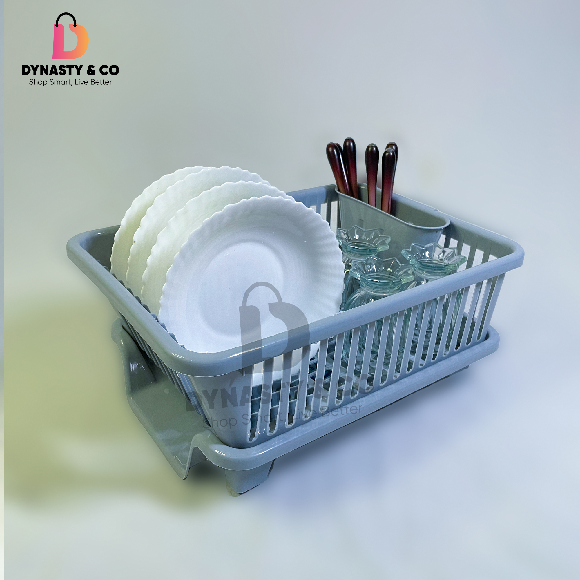 Fancy Plate Rack - 3-in-1 Large Durable Plastic Kitchen Sink Dish Rack ...