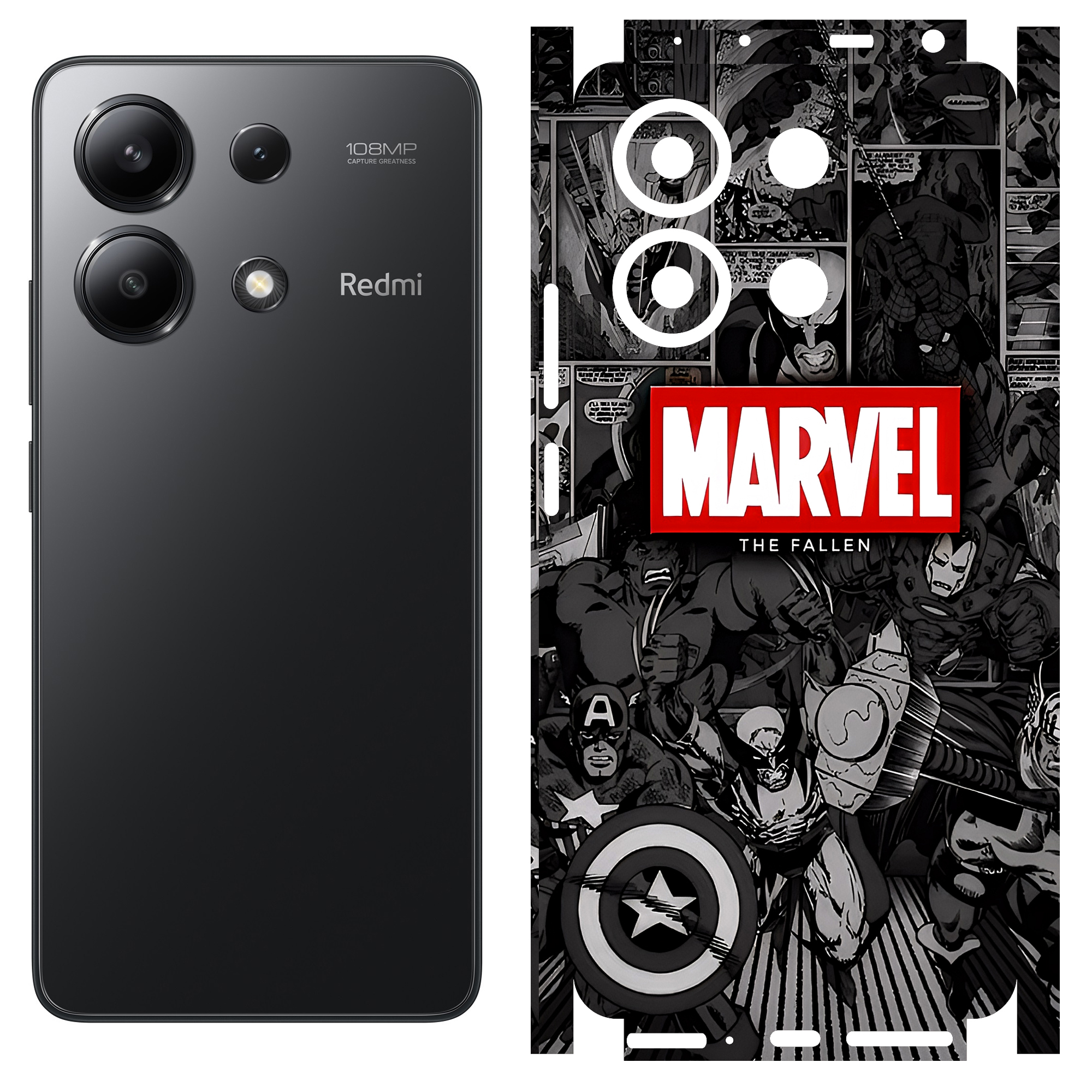 Xiaomi Redmi Note 13 Pro Full Body Vinyl Skin Wrap Protector Scratch ...