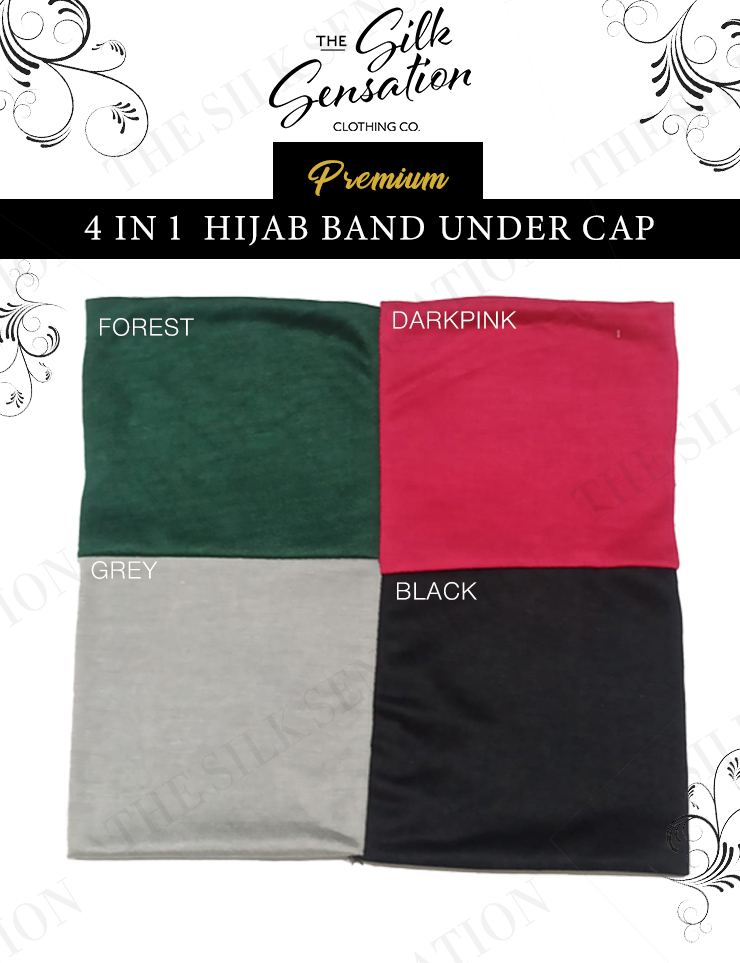 Hijab Cap - Hijab caps for Inner Scarf - (4 Colors in 1) For girls And ...