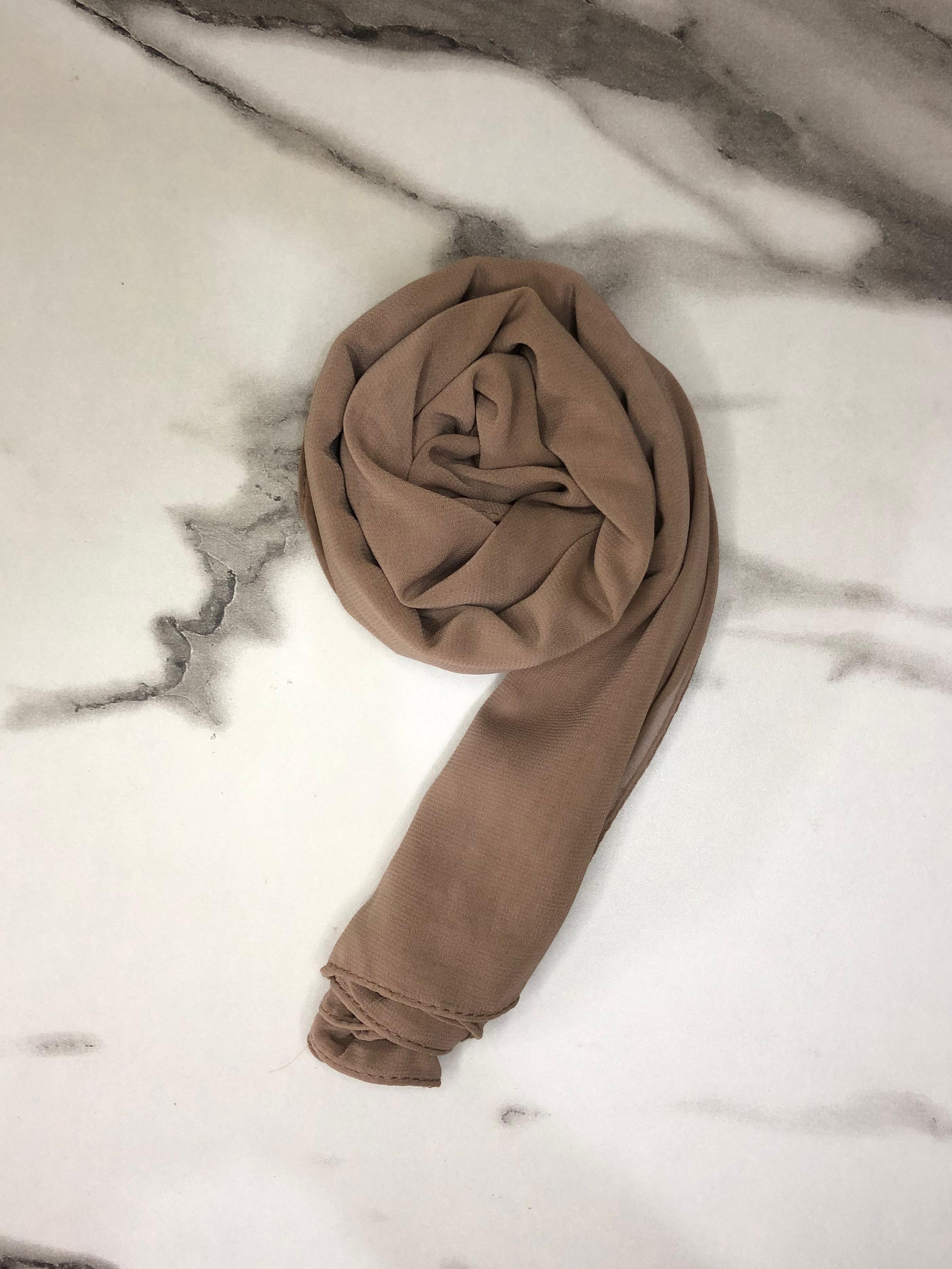 Chiffon Georgette Hijab Scarf for girls Easy to wear Double Loop Plain ...