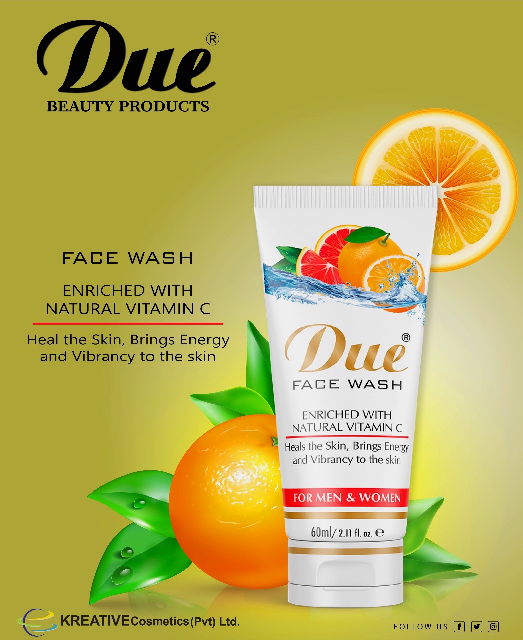 DUE Face Wash 60ml | Daraz.pk