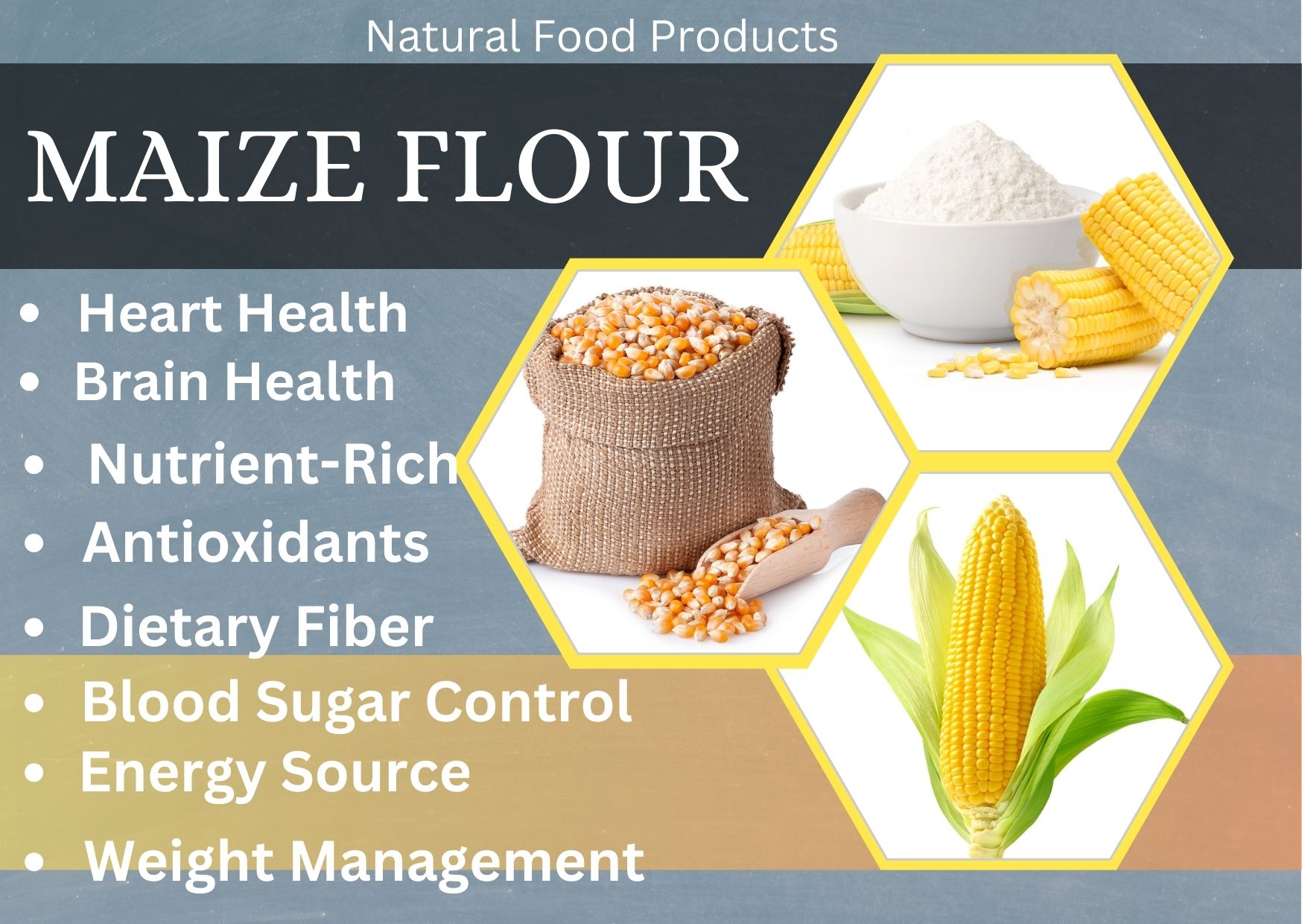 Maize Flour 1 KG | Maki Ka Atta | Yellow Corn Flour : 1 KG | Daraz.pk