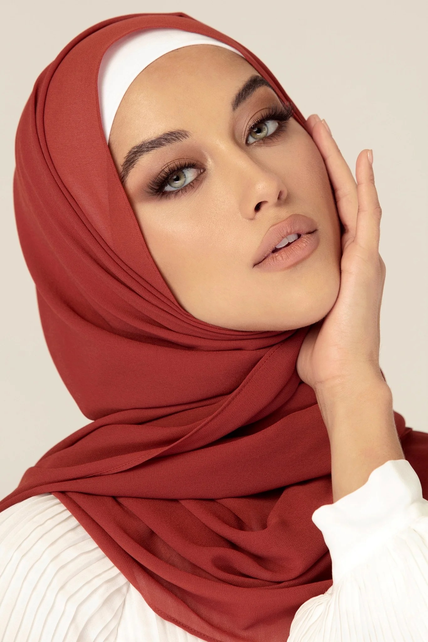 Chiffon Georgette Hijab Scarf stoller for girls Shades Available Easy ...