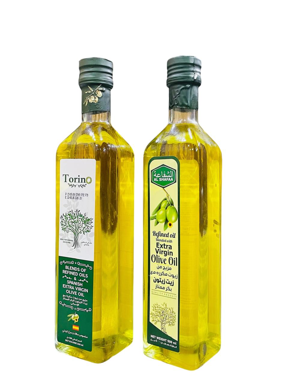 AL SHAFAA & TORINO Olive Oil |500ml Refined Blended Extra Virgin Oil ...