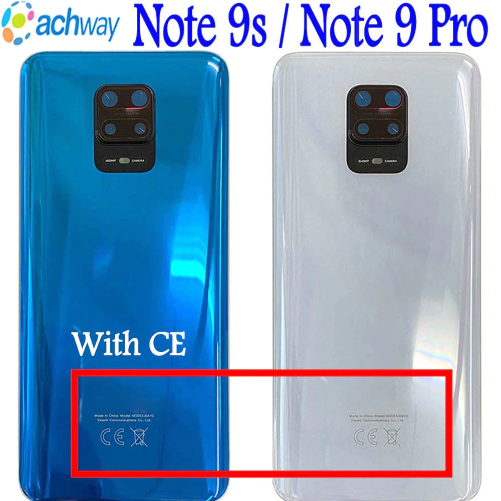 Tested New For Xiaomi Redmi Note 9s Battery Cover Back Glass Panel Rear ...