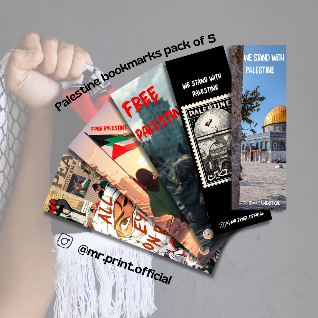 Palestine Bookmarks Pack of 5 - Support Palestine with Unique Designs ...