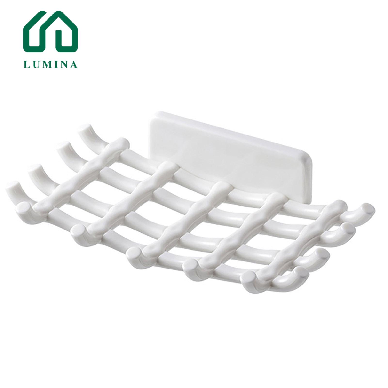 Lumina Soap Rack with Hook Wall-mounted Soap Rack with Quick Drainage ...