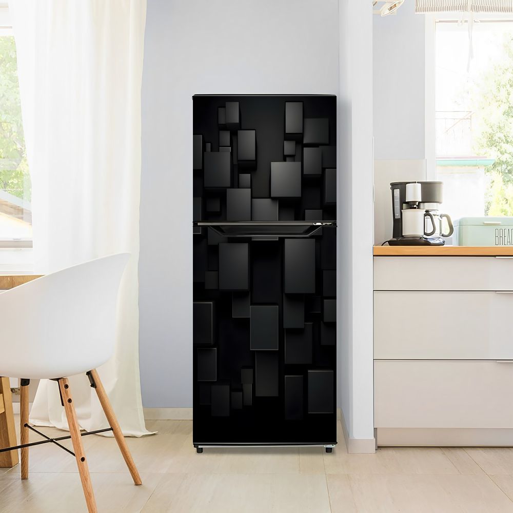 Luxury Black Fridge Stickers 3d, Waterproof, Self-adhesive by Smart Art ...