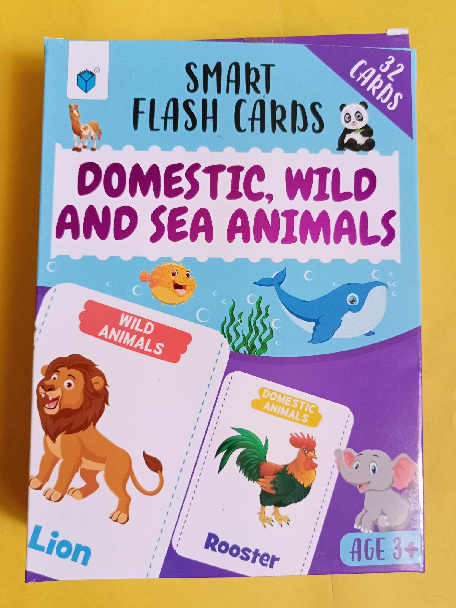 Domestic, Wild & Sea Animals Smart Flash Card | Daraz.pk