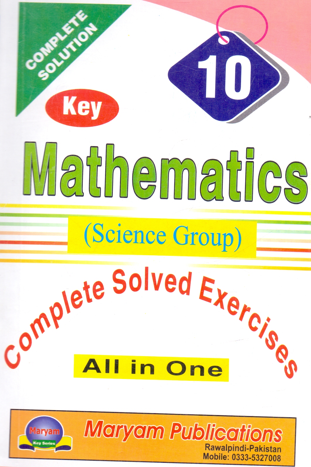 Key book Mathematics Science Group Solved for10th Class | Daraz.pk