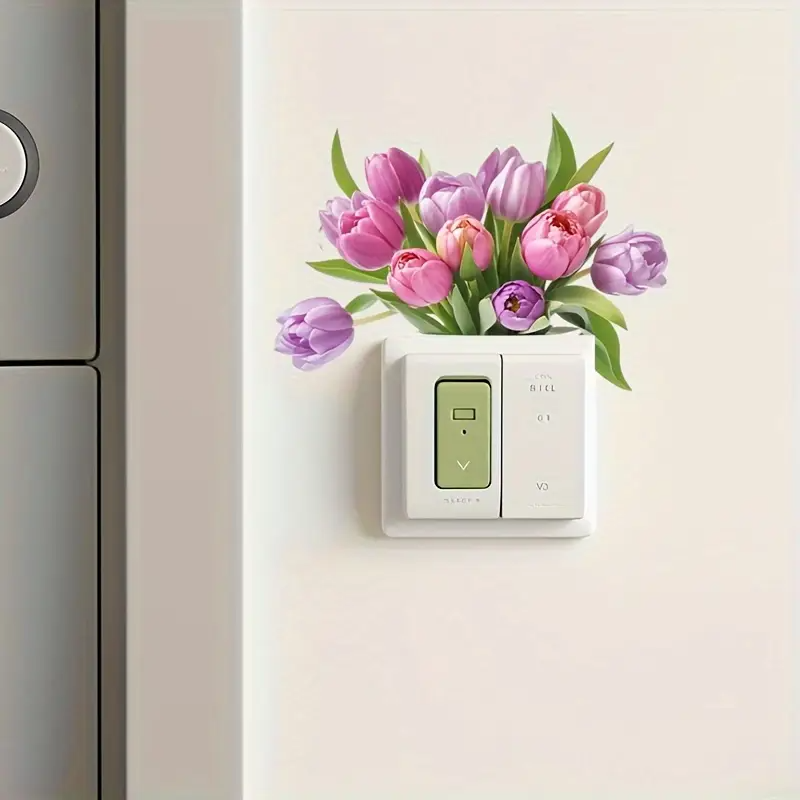 Lovely Floral Switchboard Wall Decals Peel And Stick Art DIY Decor for ...