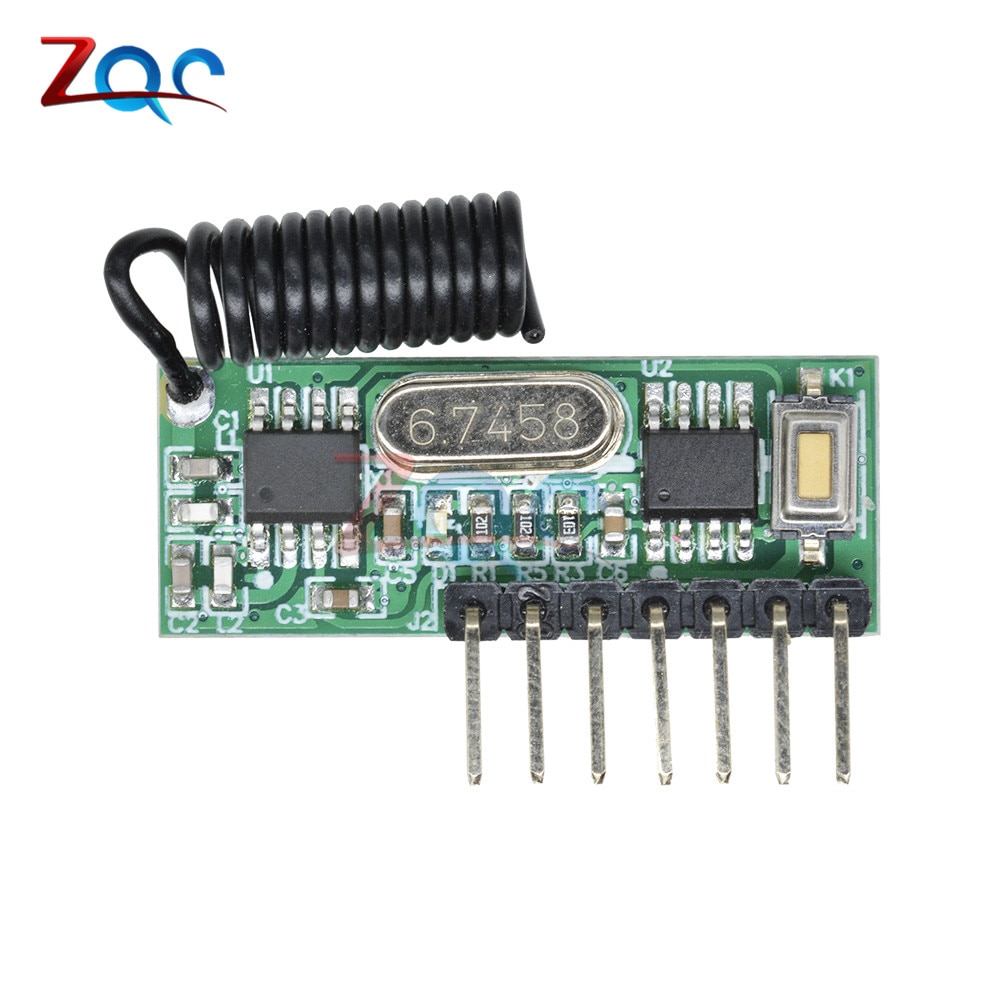 433MHz Wireless Wide Voltage Coding Decoding Receiver 4 Channel Output Module for 433 Mhz Remote ...