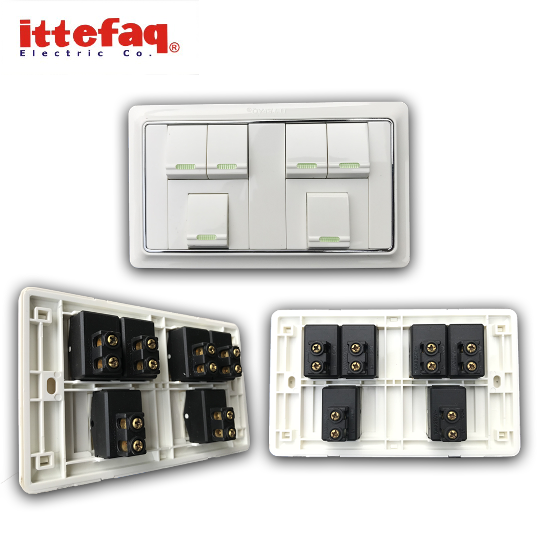 Ittefaq 6 Button switch plate Electric China Fitting Sheet China Switch Board | Daraz.pk
