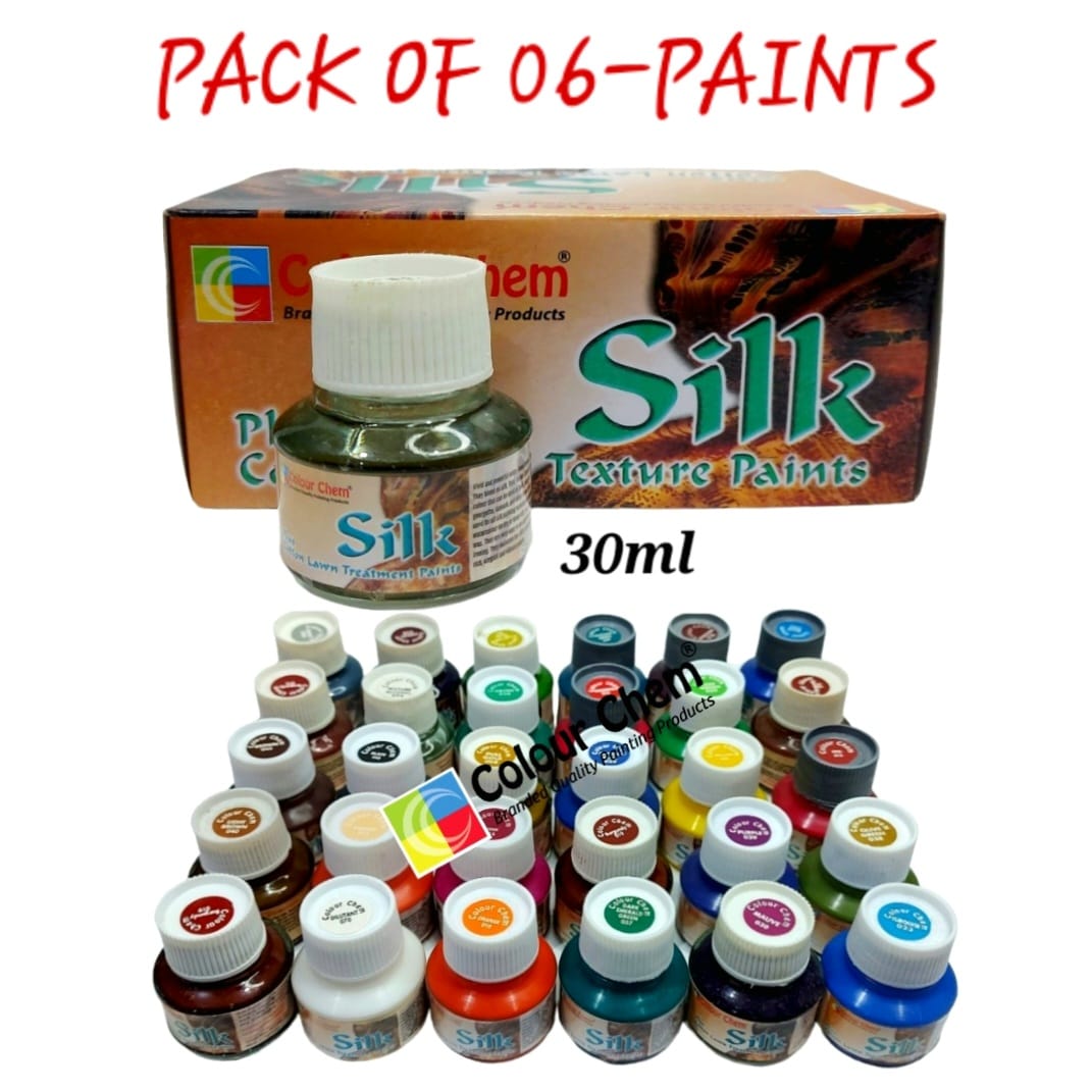 Pure Colour Chem Pack of Silk Fabric Paint Organza, Silk - Plus Cotton ...