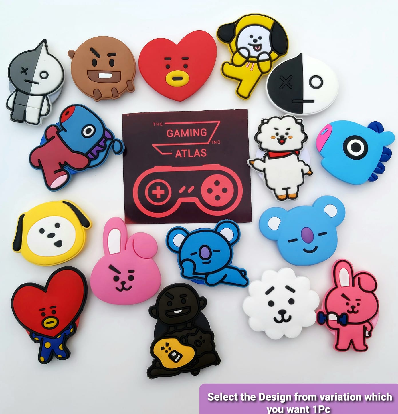 BTS PopSocket BT21 Characters Cartoon Grip and Stand for Mobile Phones ...