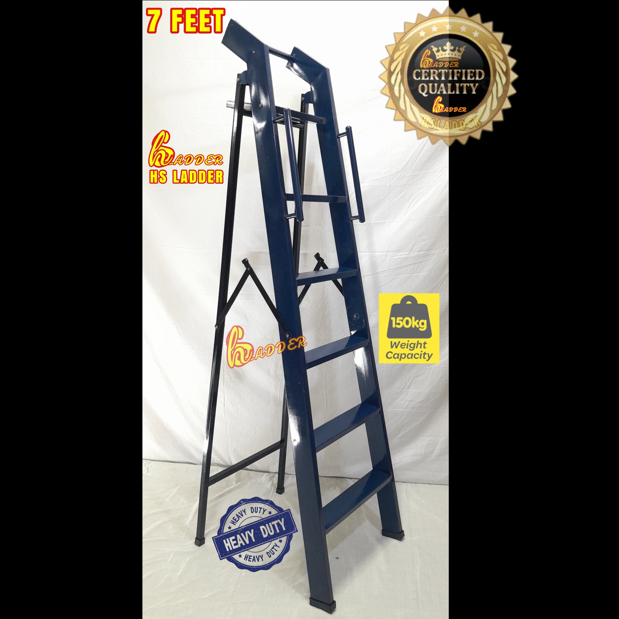 Iron Seeri 7 Feet Foldable Ladder Heavy Duty | Daraz.pk