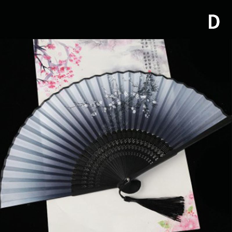 Chinese Style Fan Pattern Folding Folding Hand Held Flower Fan Women ...