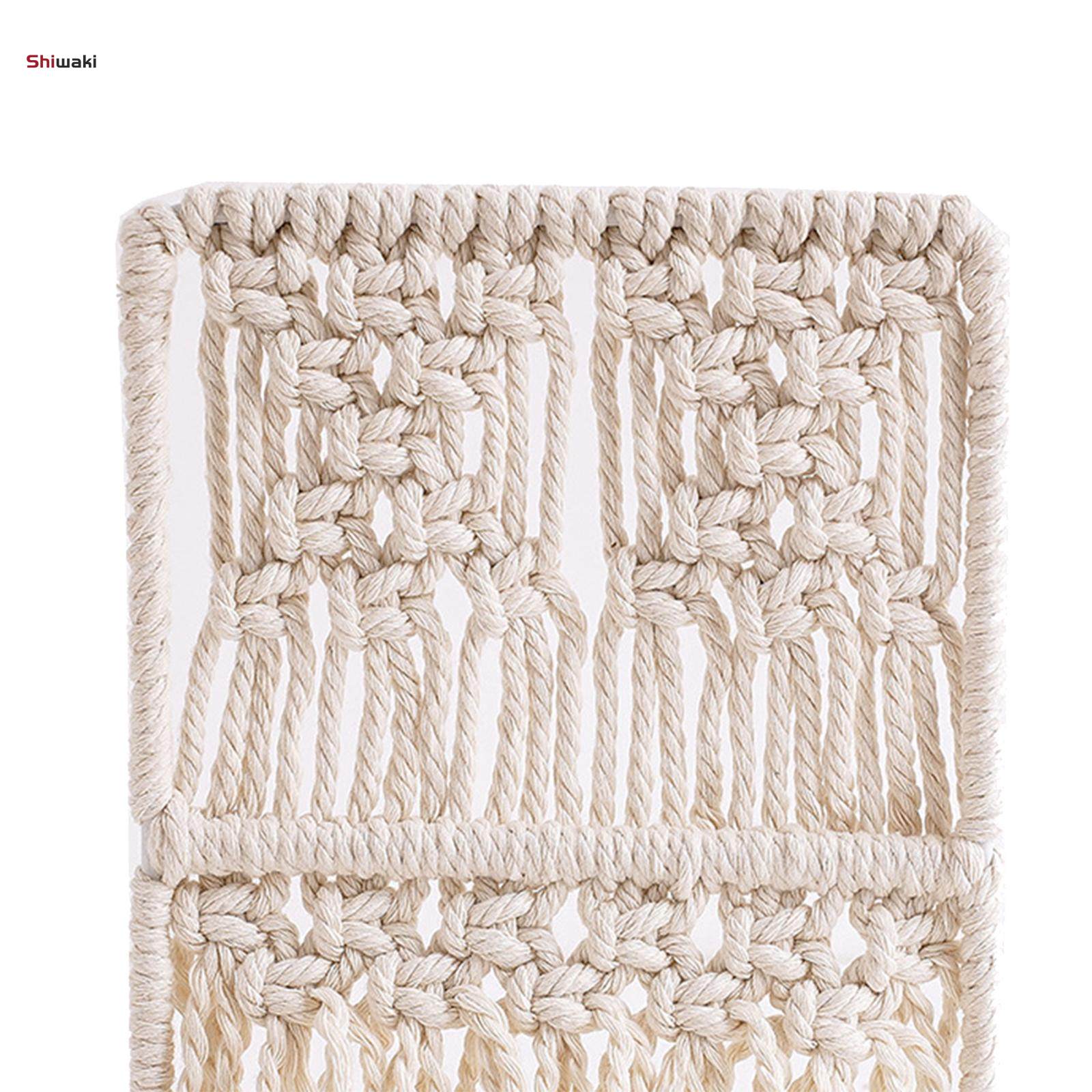 Macrame Bookends Bookshelf Stopper Holder Book Support Organizer ...