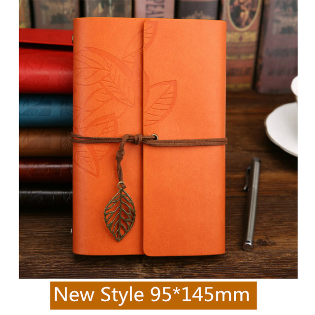 Retro Spiral Notebook Diary Notepad Vintage Pirate Anchors PU Leather ...
