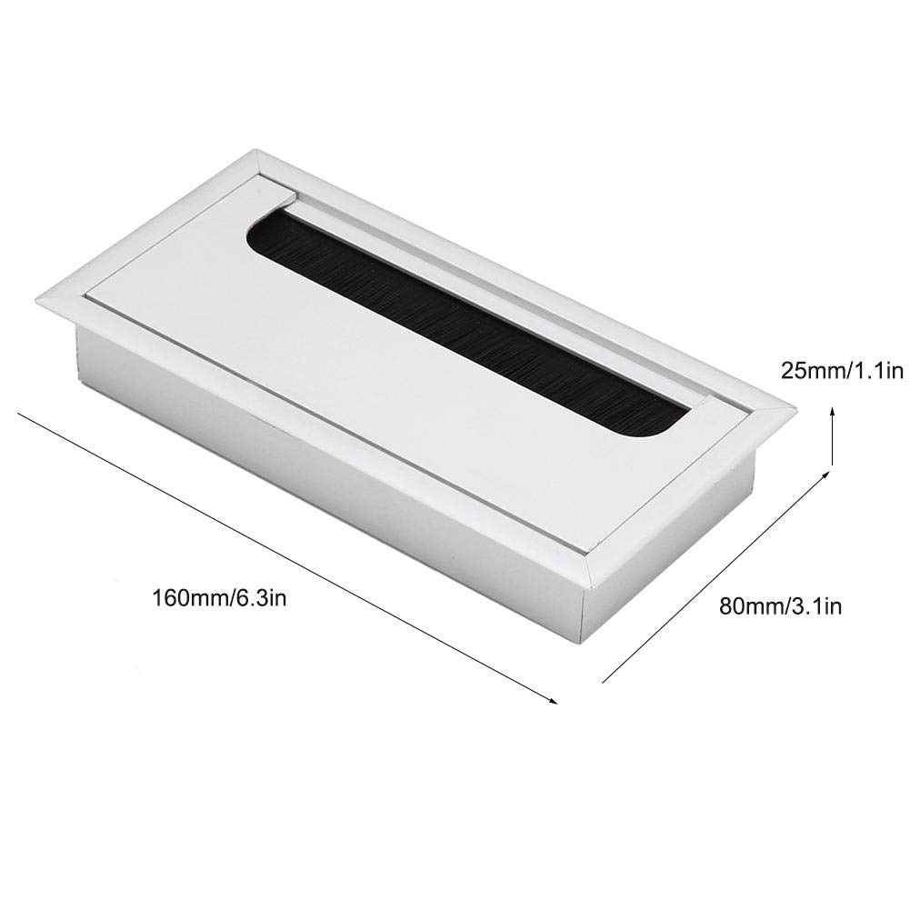 Aluminium Cable Hole Cover Desk Computer Wire Cable Tidy Outlet Square ...