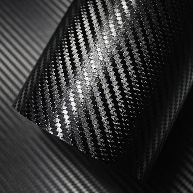 Black Sticker 3D Carbon Fiber 1 feet paper Vinyl for laptops Mobiles ...