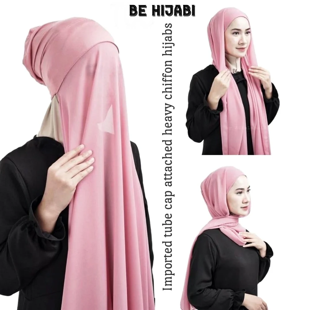 Instant Hijab & Under Cap Attached Ready To Wear Scarf Modest Turban Be ...