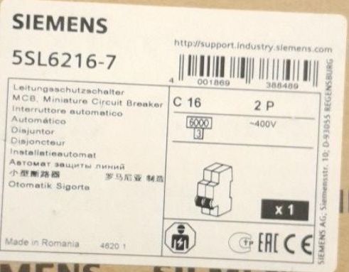 Siemens 5SL6216-7 Miniature Circuit Breaker | Daraz.pk