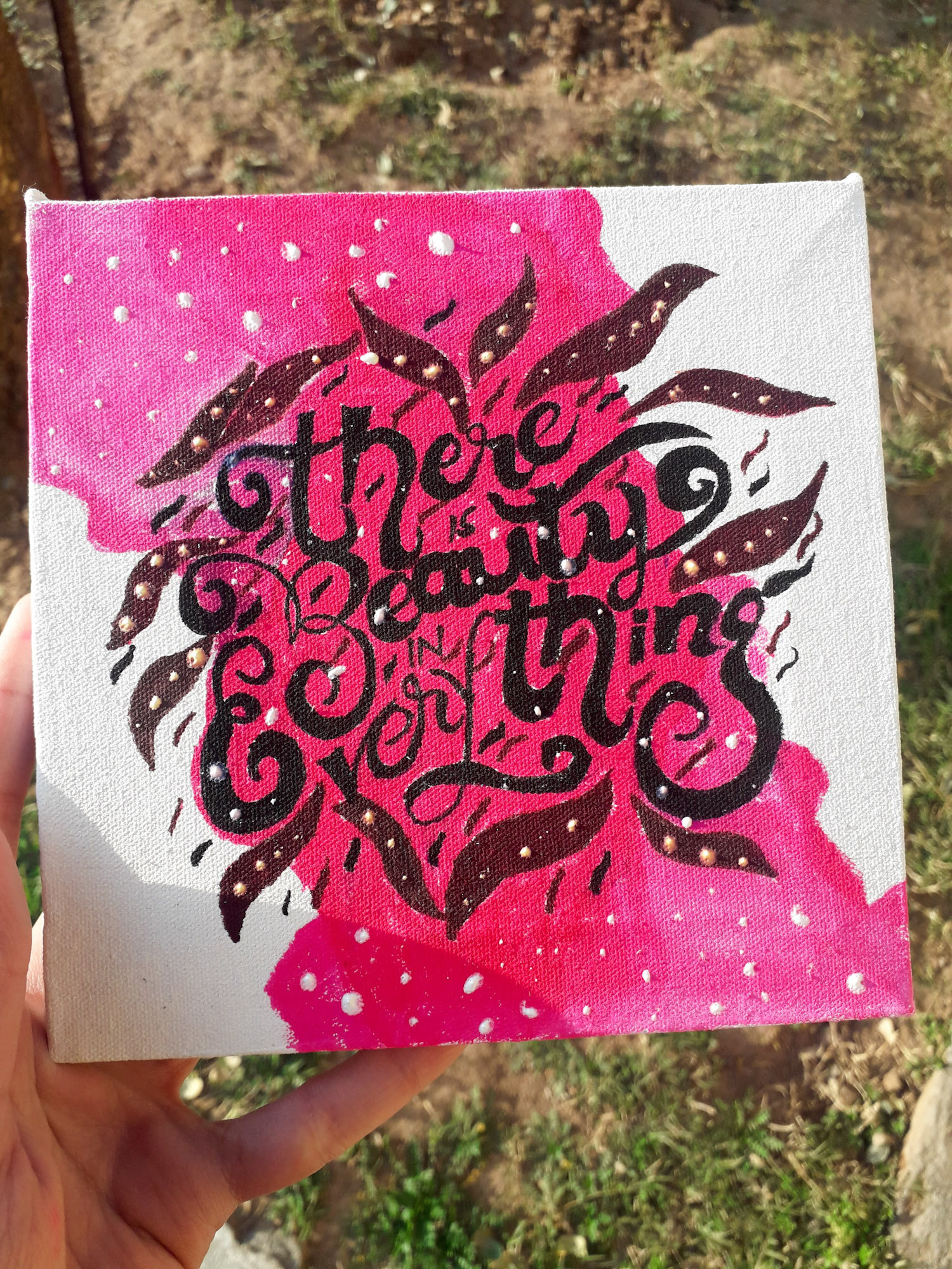 Quotes on Canvas - Painting - Acrylic On Canvas- 6" X 6" Hand Made Wall ...