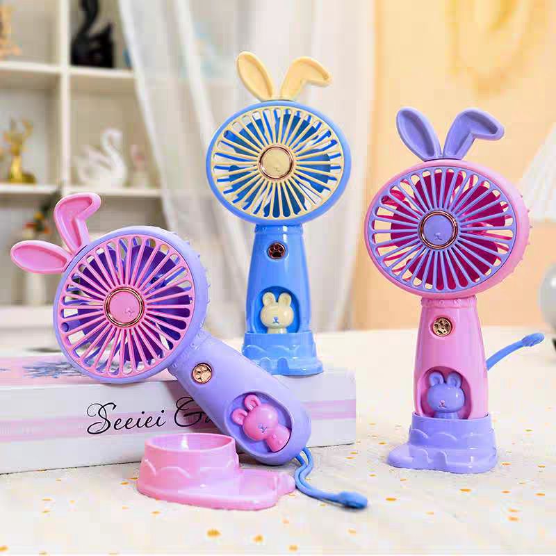 Rechargeable Mini Handy Rabbit Style Fan (Mix/Randon colour) | Daraz.pk