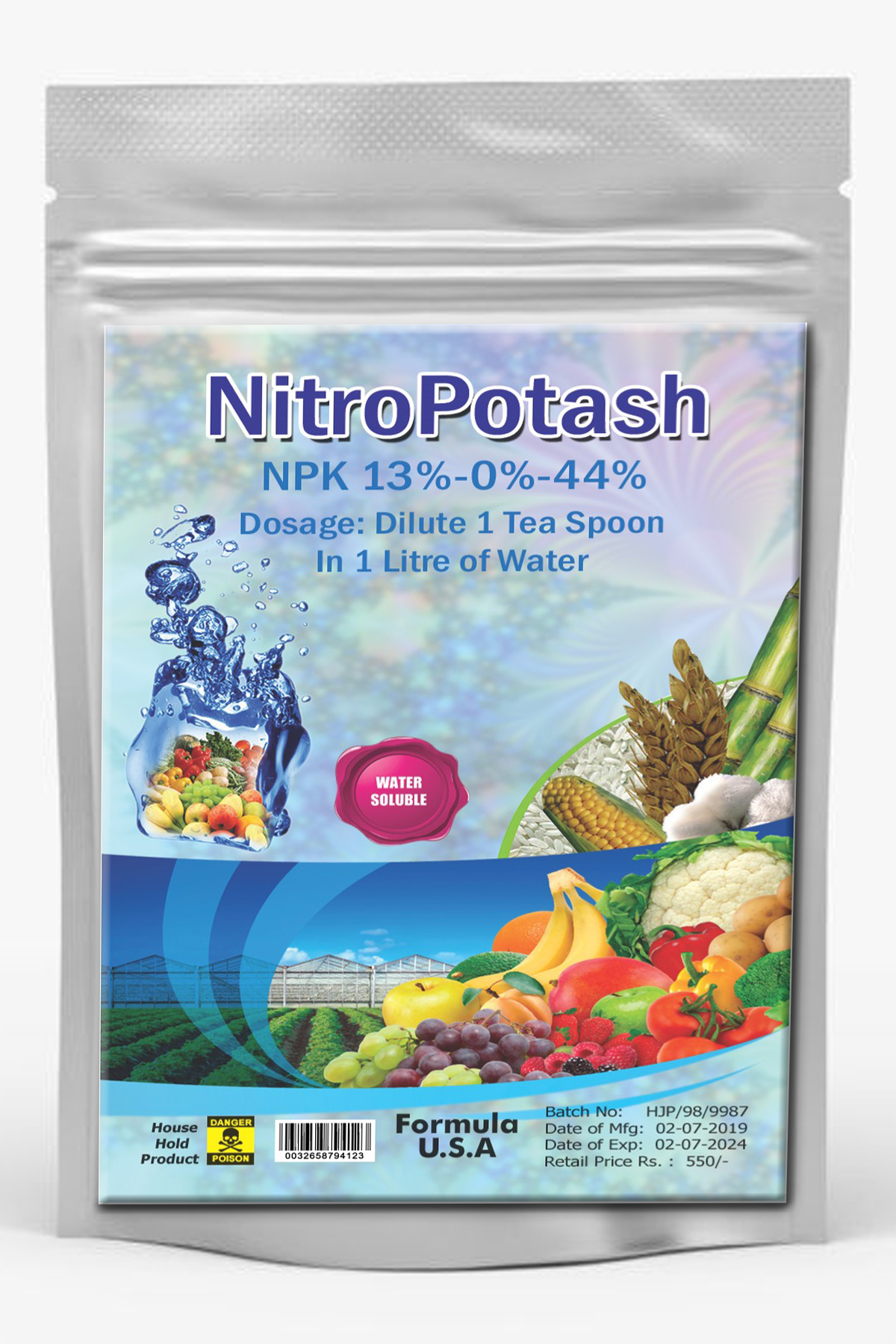 NITRO POTASH 400 GRAMS PACK (Fertilizers and plant nutrients and ...
