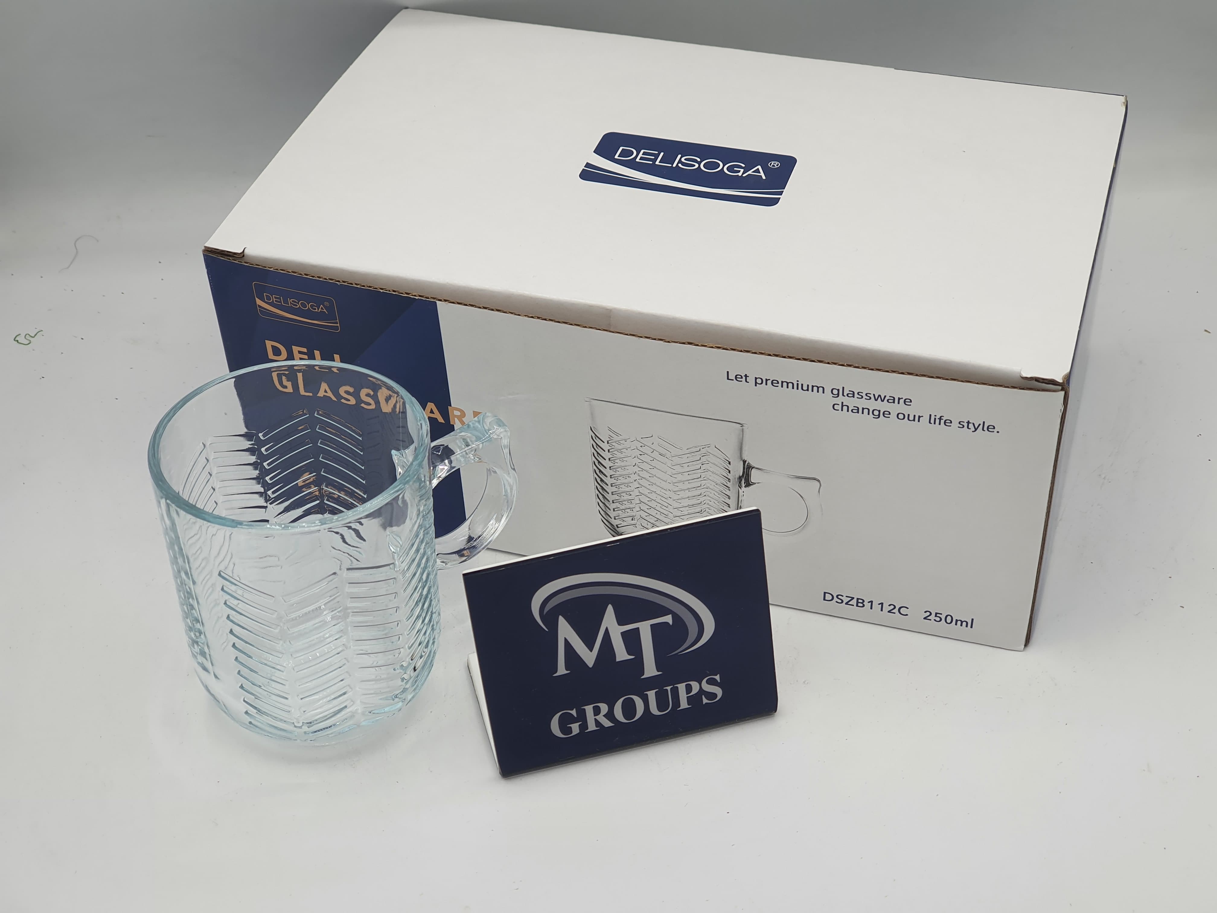 DELISOGA - GLASSWARE TEA CUPS/TEA MUGS - MULTI DESIGNS 6 Piece Set ...