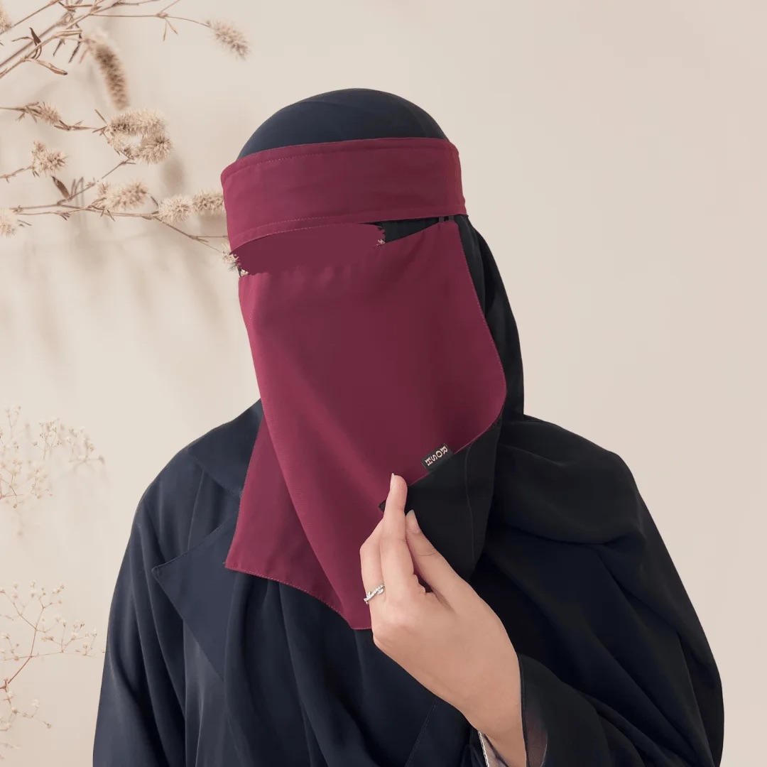 Double Sided Saudi Niqab Modern Twist | Daraz.pk