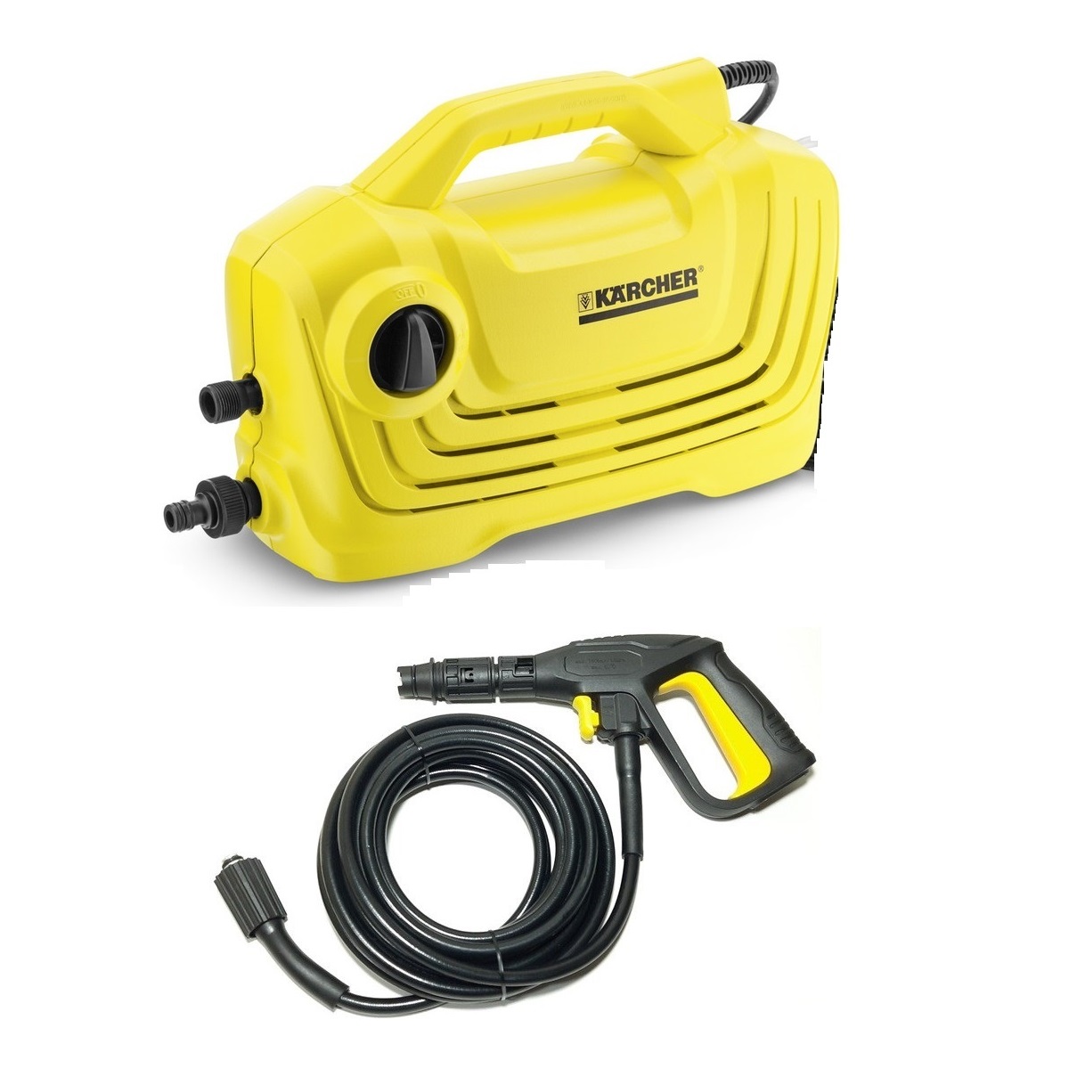 Karcher K2 Pressure Washer with Short Gun with Adjustable Sprayer - 110 ...