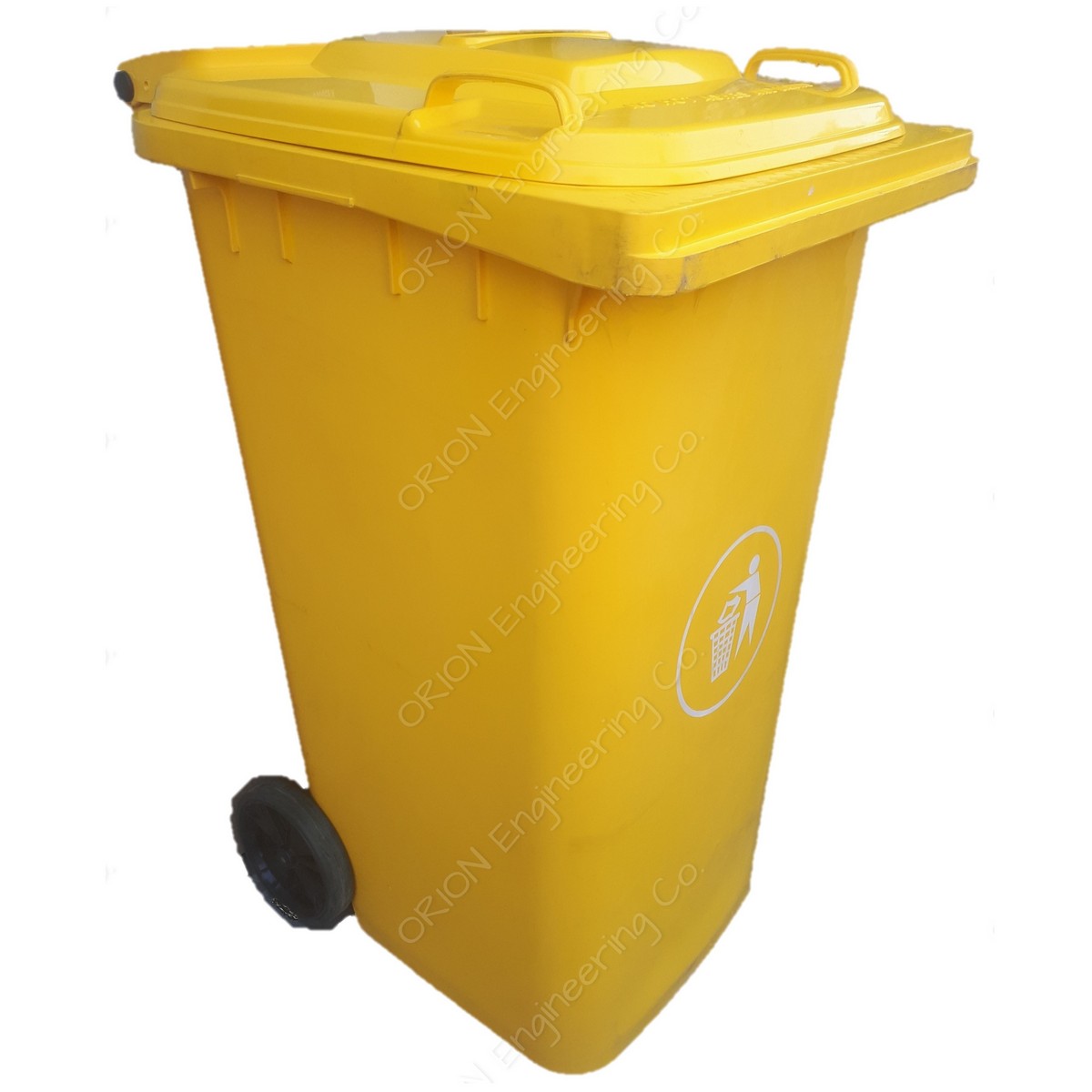 Outdoor Garbage Bin with Wheels - 240 Liters - Wheeled Waste Trash Can ...