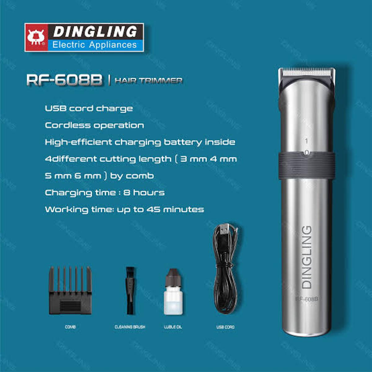 Dingling Original Machine Trimmer & Clipper with USB Charging - Rf-608 ...