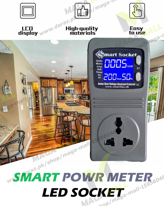 Digital Power Saving Energy Monitor Watt Amp Volt KWh Meter Electricity Analyzer | Daraz.pk
