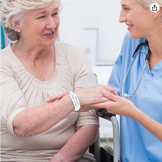 Hospital Bracelets And Patient ID Barcode Wrist Bands 100 pcs size ...