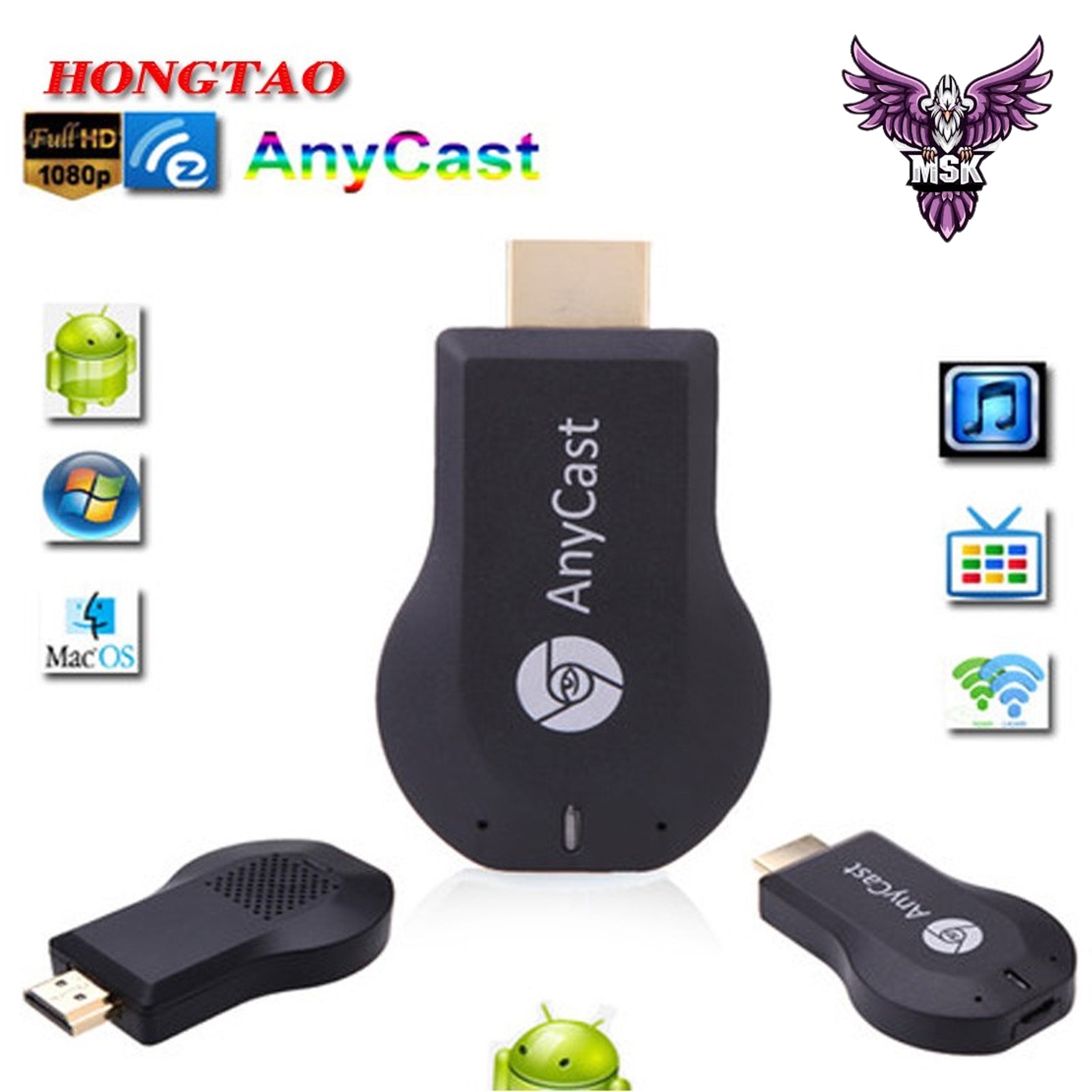 MSK Anycast Mirascreen M2 Pro TV Stick Wifii Display Receiver Stream ...