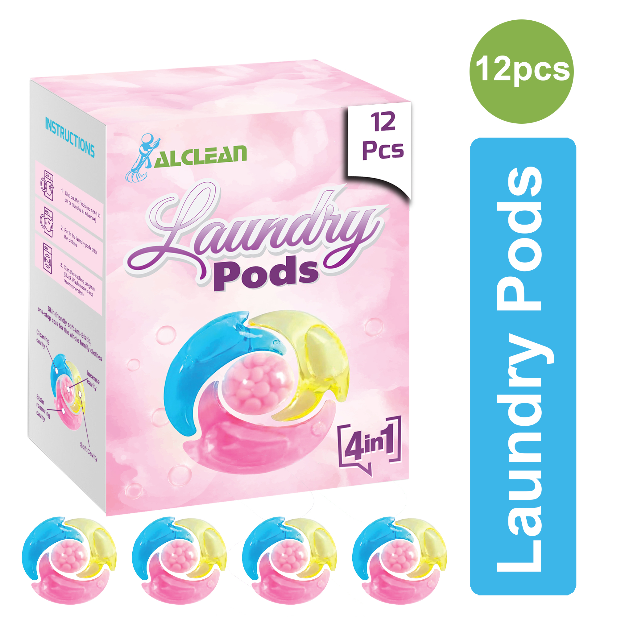 AlClean Pack of 12 Laundary Cleaning Pods | Daraz.pk