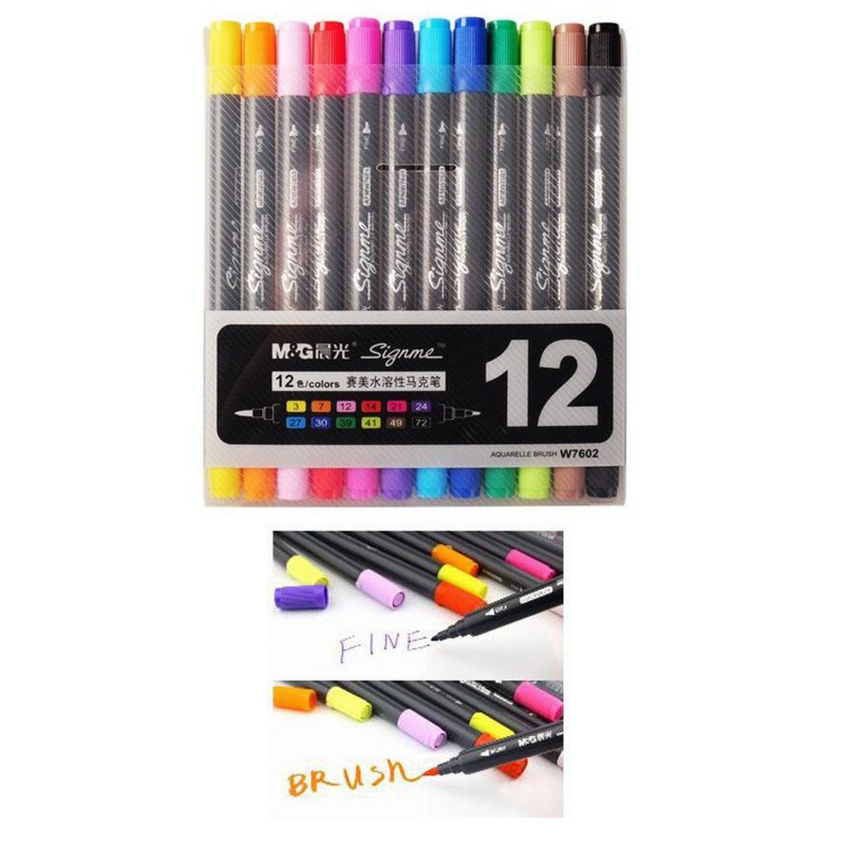 M And G SIGNME Marker - Dual side Markers -12 Colour | Daraz.pk