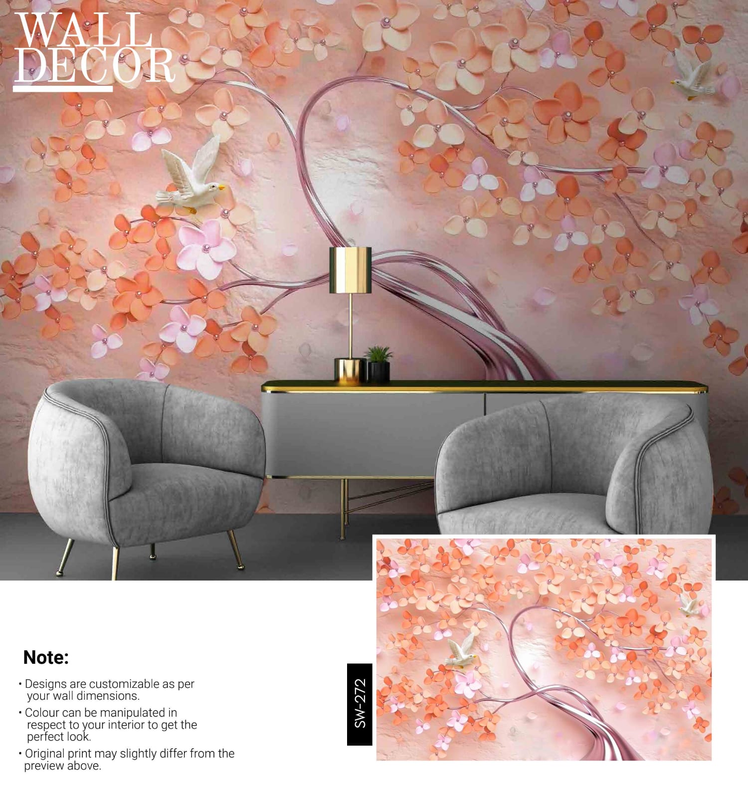 Wall Decor Wallpaper Room Decoration 3D Flex Wallpaper 8*10 Size | Daraz.pk