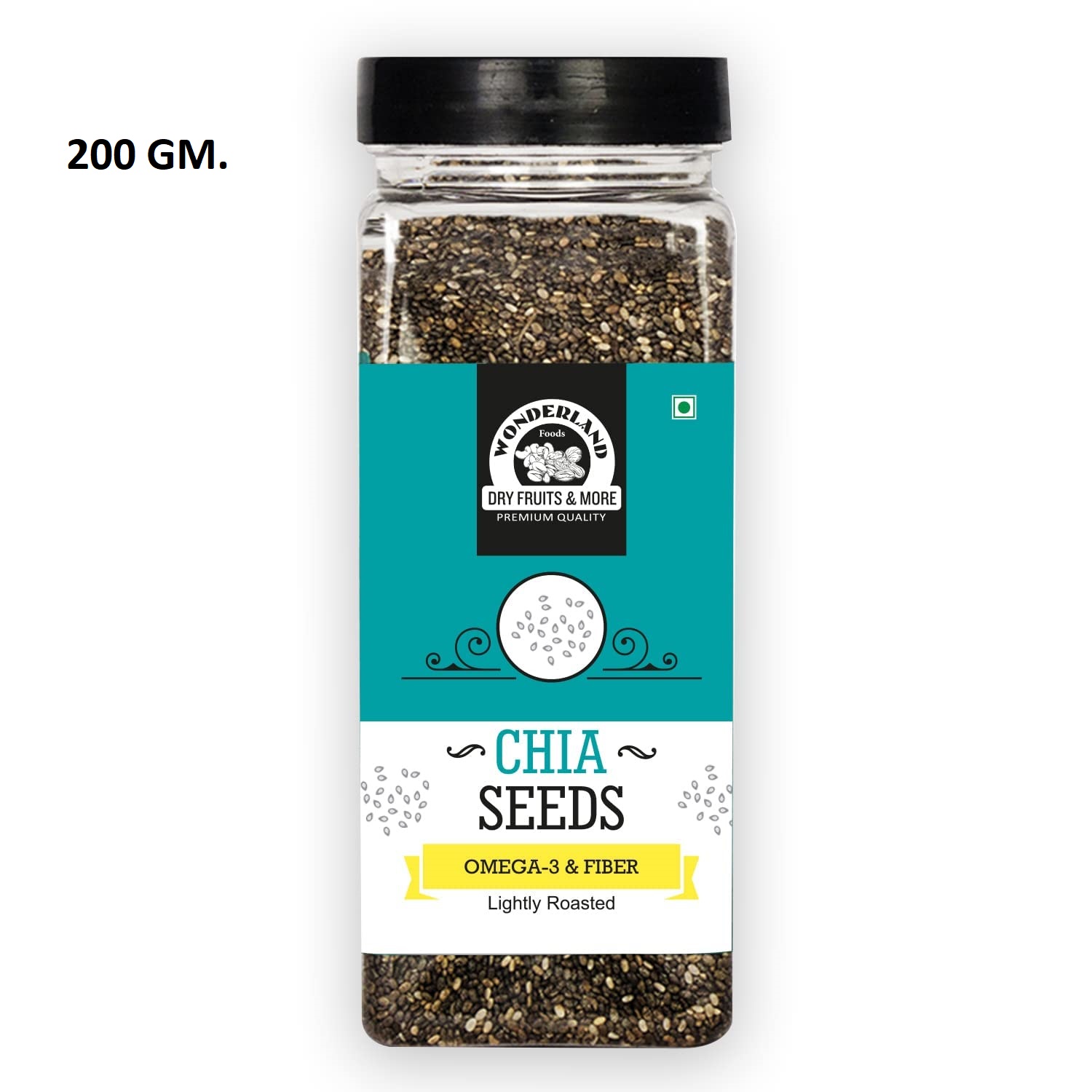 Wonderland Foods Healthy & Tasty Lightly Roasted Chia/Sabza Seeds 200g ...