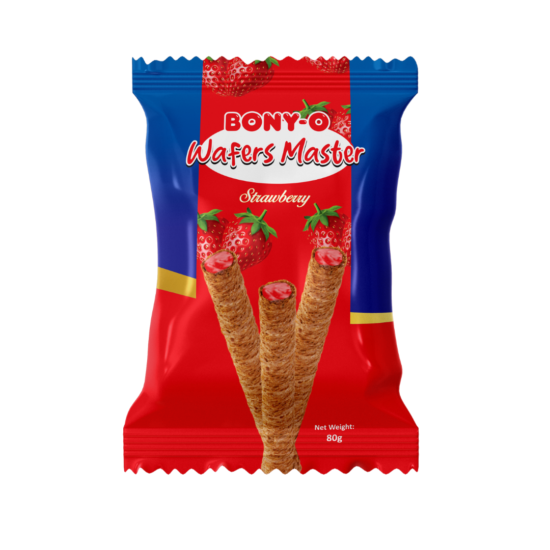 BONY-O Wafer Master Strawberry Roll Pack 80g | Daraz.pk