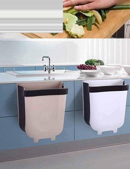 Hanging Dustbin Cabinet Door Hanging Mounted Folding Kitchen Trash ...