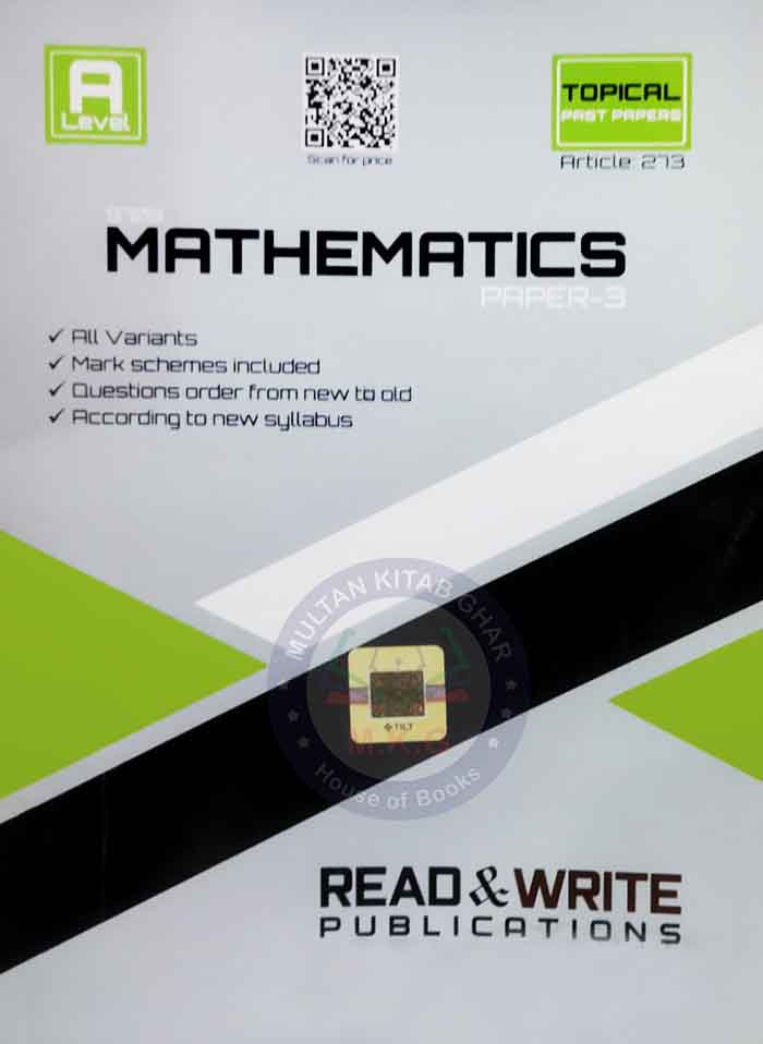 Mathematics 9709 Paper 3 Topical Past Papers A Level 273 | Daraz.pk