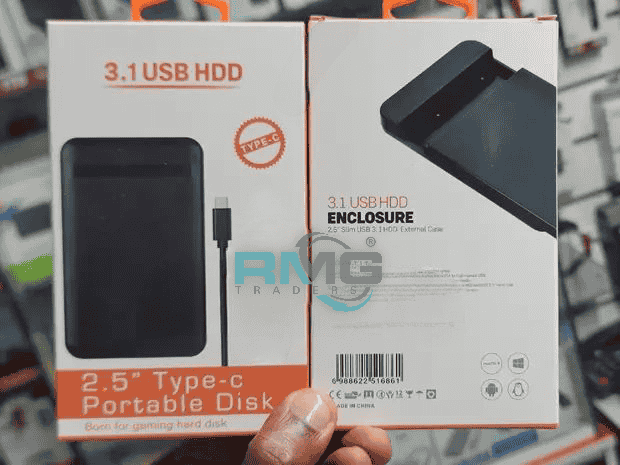 RMG for USB 3.1 Portable HDD SSD hardrive Case - External 2.5" Hard Drive Case Type C to C ...