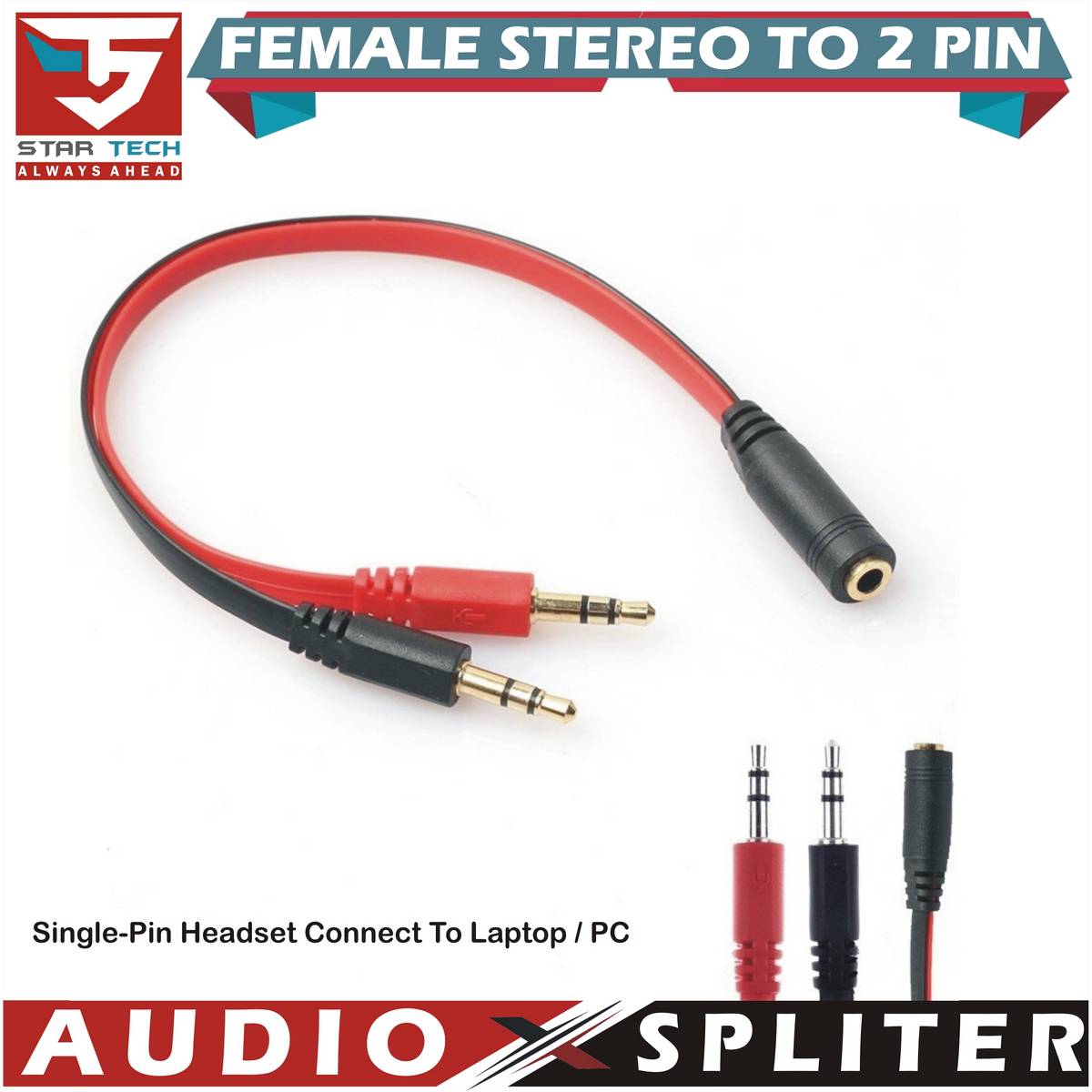 3.5mm AUX Headphone Y Splitter Cable 4-Pole 3.5mm AUX Female to 3-Pole ...