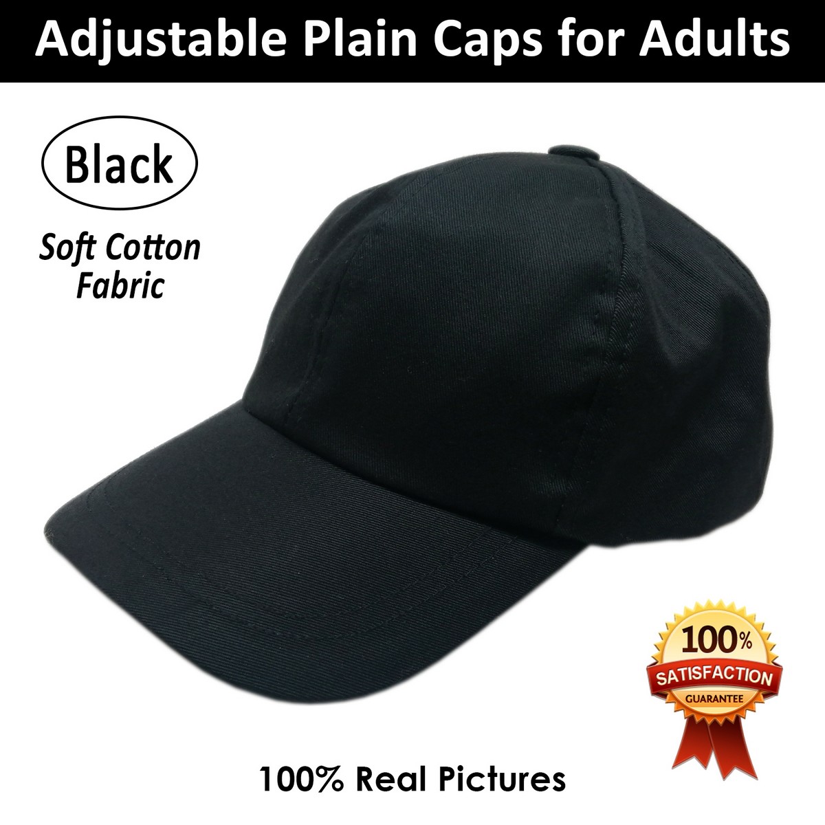 Summer Plain P Caps for Men Sun Hats With Adjustable Strap Cotton Cap ...